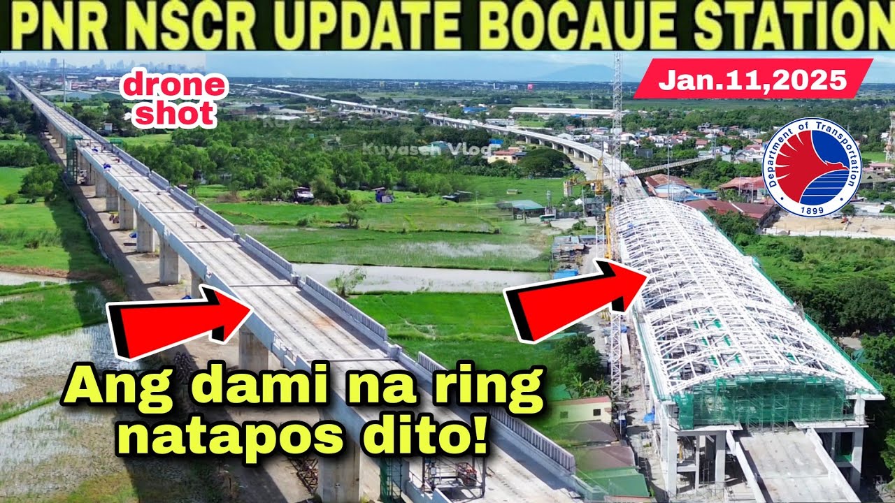 Wow, ang dami nang natapos!PNR NSCR UPDATE BOCAUE STATION|BULACAN|Jan ...