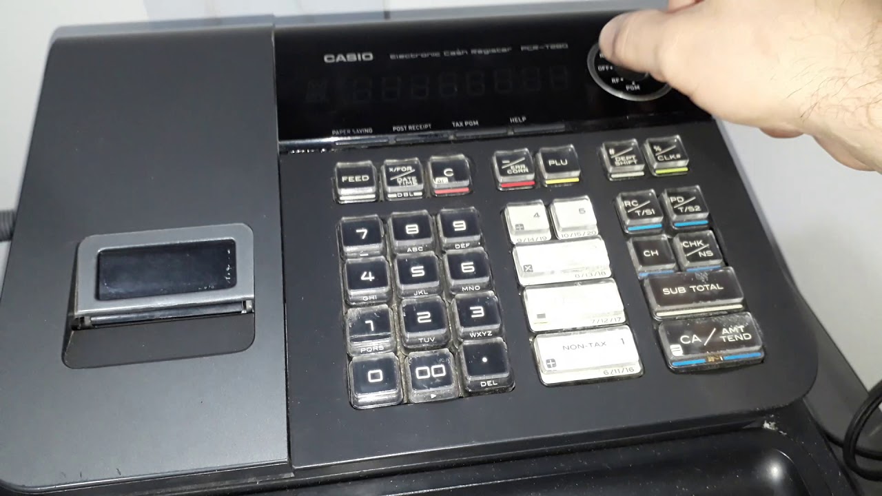 Como cambiar precios de plu en una registradora casio pcr t 280 - YouTube