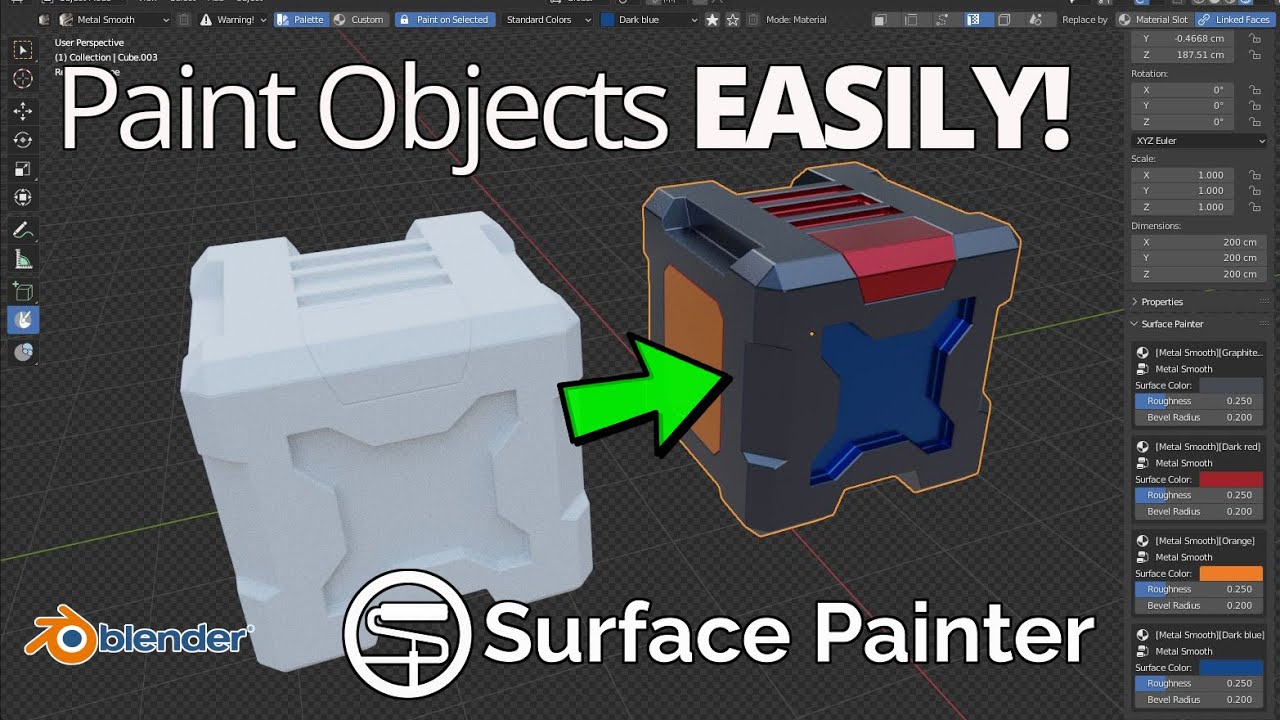 Material creation in Blender made EASIER THAN EVER with Surface Painter ...