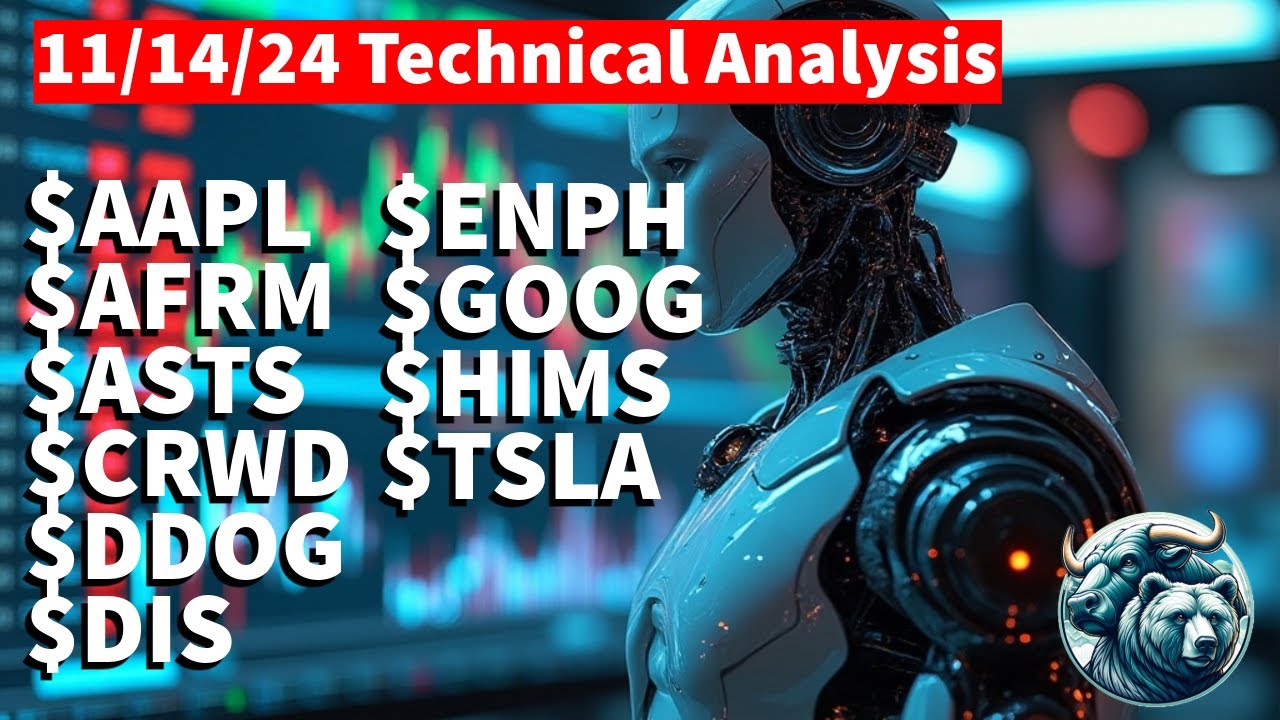 Technical Analysis: $AAPL, $AFRM, $ASTS, $CRWD, $DDOG, $DIS, $ENPH, $GOOG, $HIMS, $TSLA - YouTube