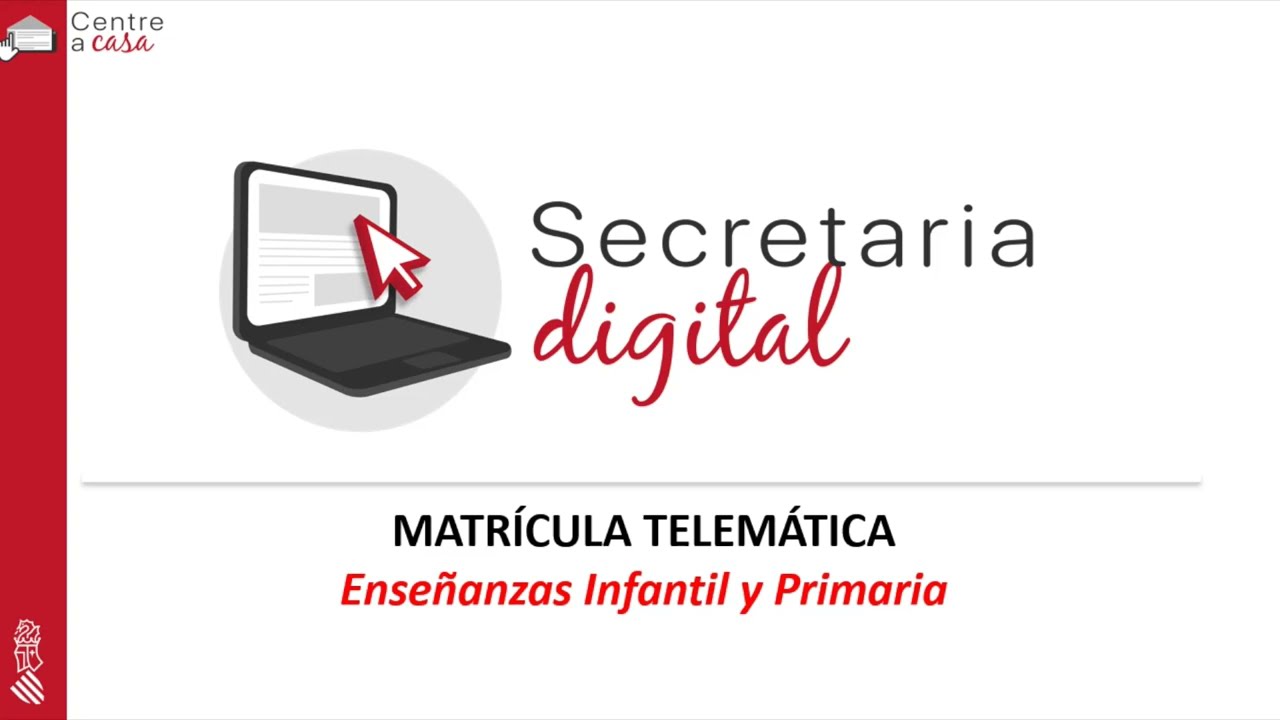 Matrícula Telemática desde Secretaria Digital Castellano INF/PRI - YouTube