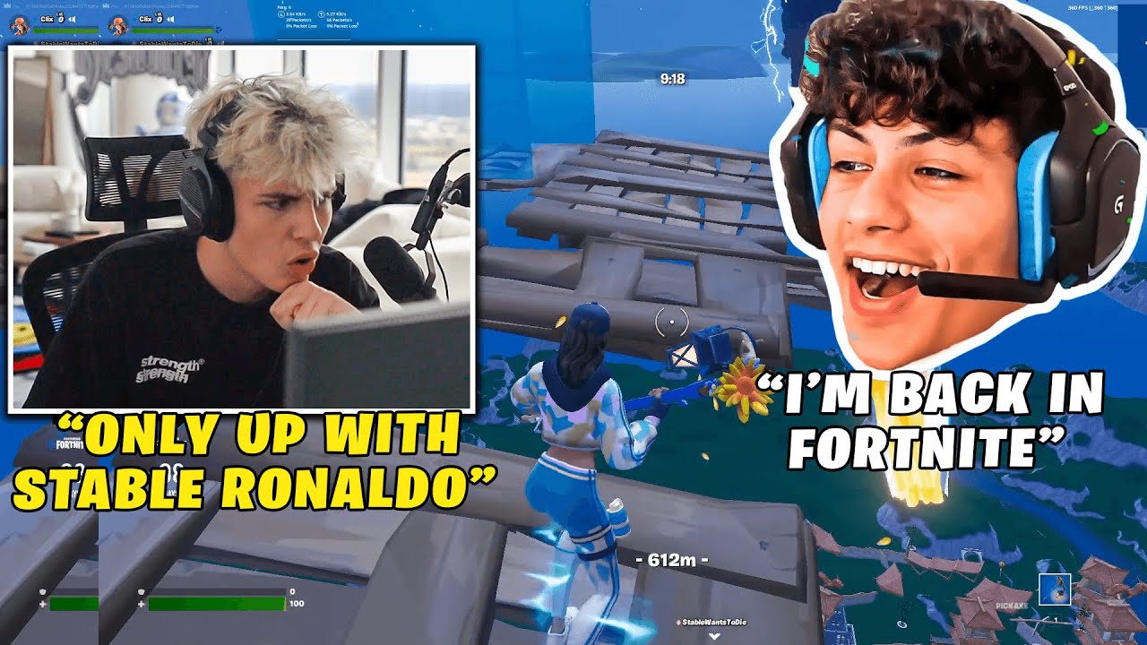 Clix And Stable Ronaldo Try "Only Up" In Fortnite - YouTube