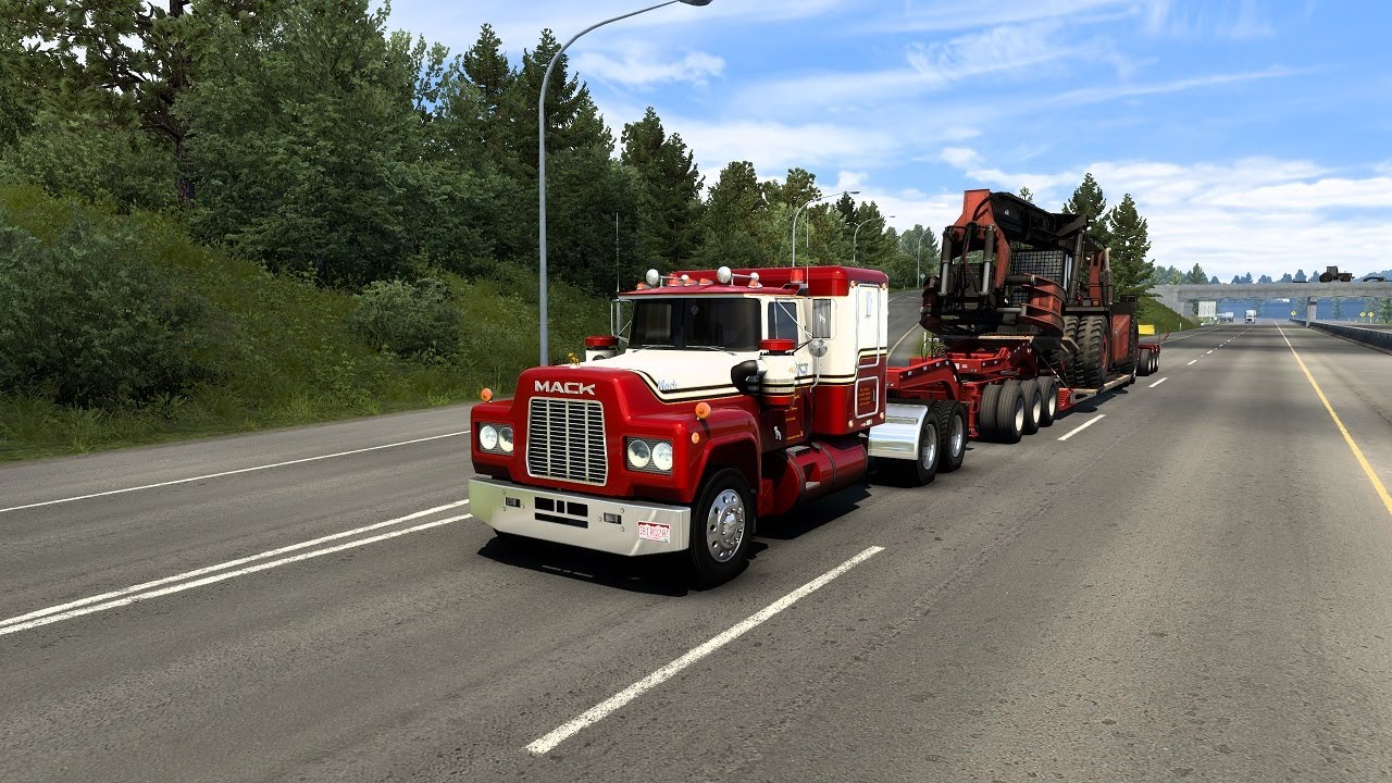 ATS Mack R700 Heavy Haul from Up Bellingham Mountain to Astoria - YouTube