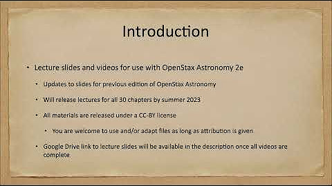 OpenStax Astronomy 2e - Lecture Videos - 2023 - YouTube