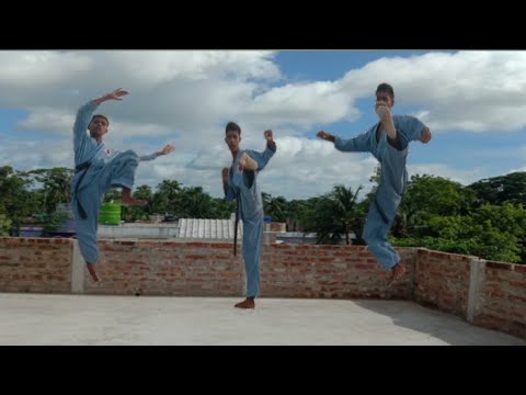 how to do a double roundhouse kick taekwondo training part 2 kick ...