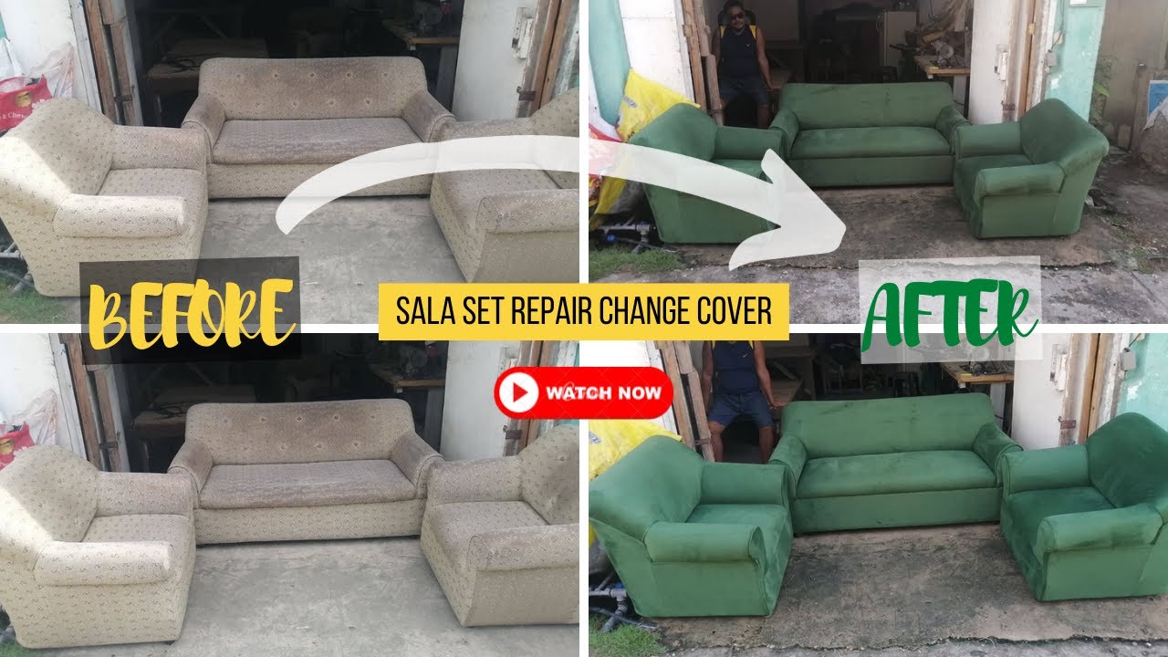 SALA SET CHANGE COVER REPAIR | Mistula General Upholstery - YouTube