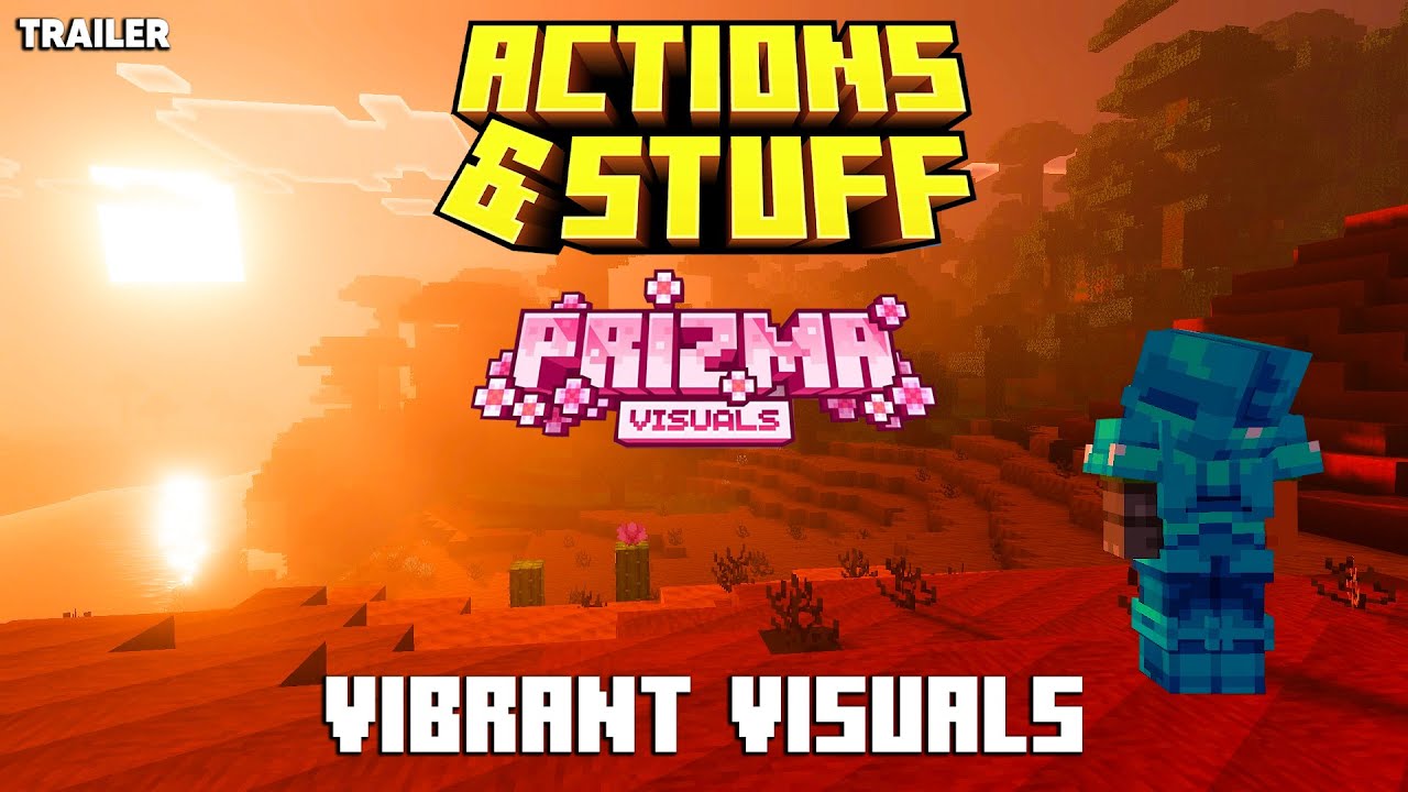 ACTIONS & STUFF CUSTOM VIBRANT VISUALS SHADER TRAILER in Minecraft ...