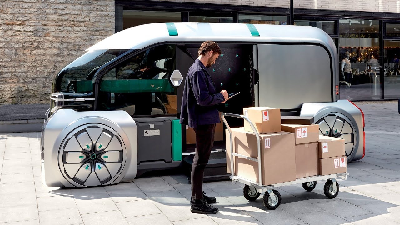 Renault EZ-PRO autonomous electric robo-pod concept - YouTube