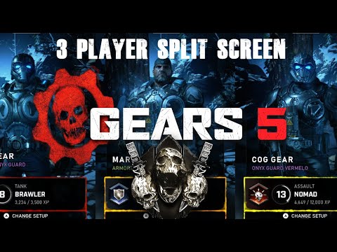 Gears 5-Escaping The Gauntlet 3 player split screen(NO COMMENTARY ...