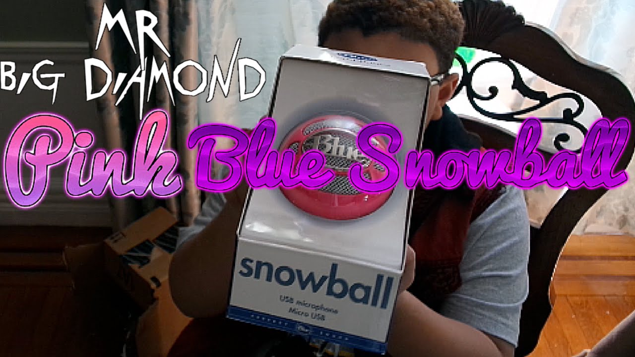 PINK BLUE SNOWBALL MICROPHONE UNBOXING - YouTube