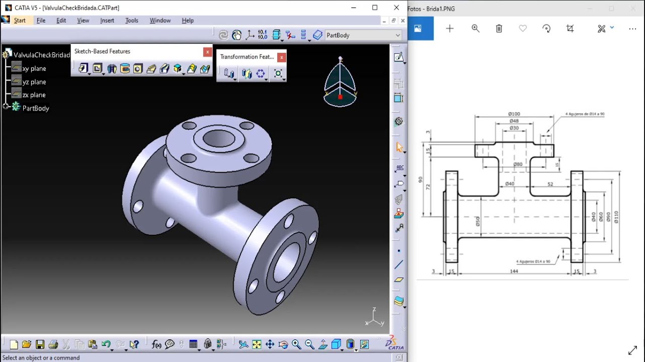 10. ¡¡¡ Diseño de Valvula Check Bridada empleando mirror 3D e ...