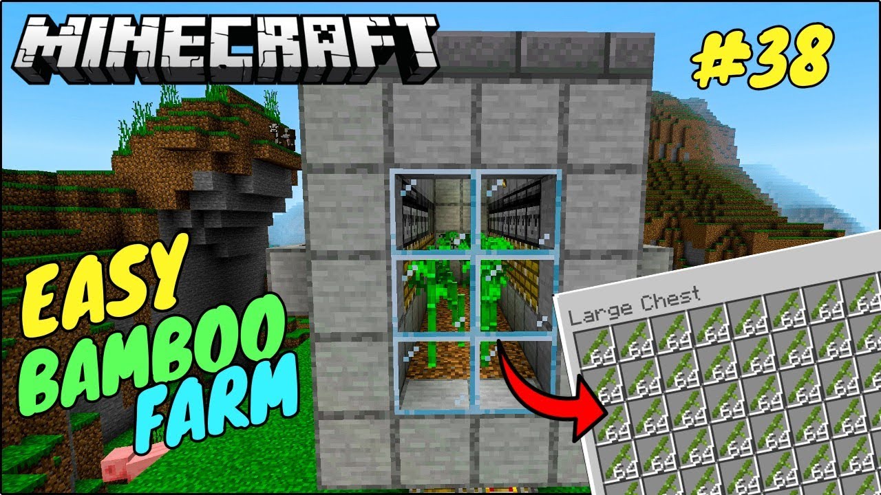SIMPLE 1.20 AUTOMATIC BAMBOO FARM (Bedrock / java ) - YouTube