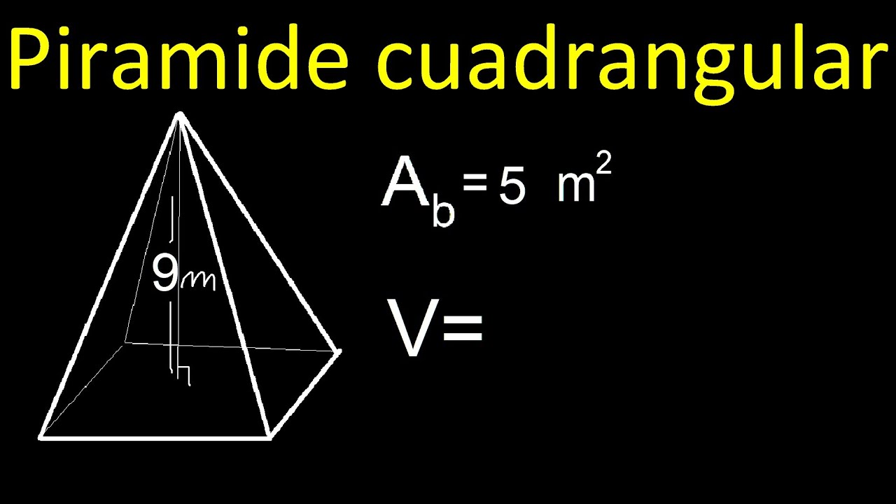 Volumen de un Piramide cuadrangular , formula - YouTube
