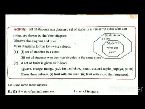 Activity on sets l 9th class 1st chapter activity on sets - YouTube