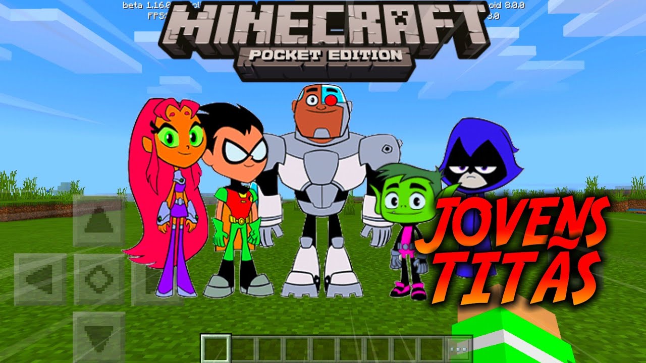 NOVO ADDON/MOD DOS JOVENS TITÃS PARA MINECRAFT PE 1.16! JOVENS TITÃS ...