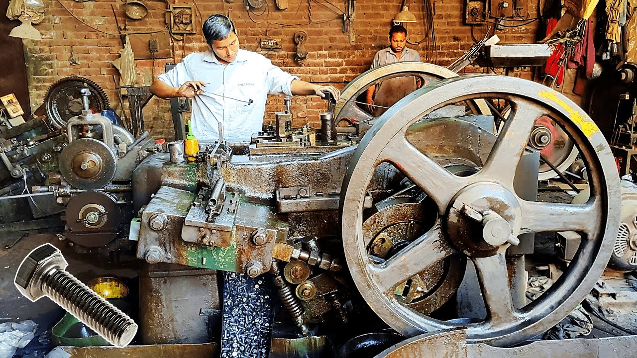 Amazing Manufacturing Process of Making Bolts | Mass Production of Hex ...
