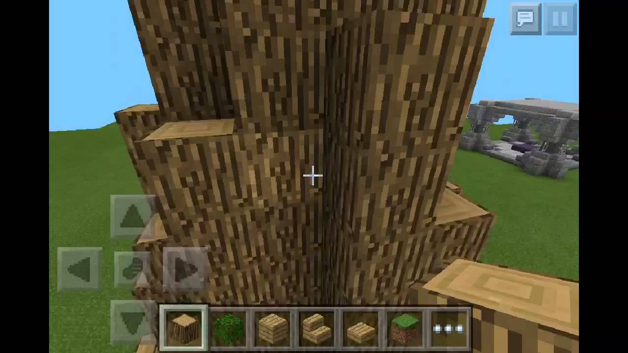 MCPE: (Tutorial) Oak Tree House (Part 1/7) Trunk - YouTube