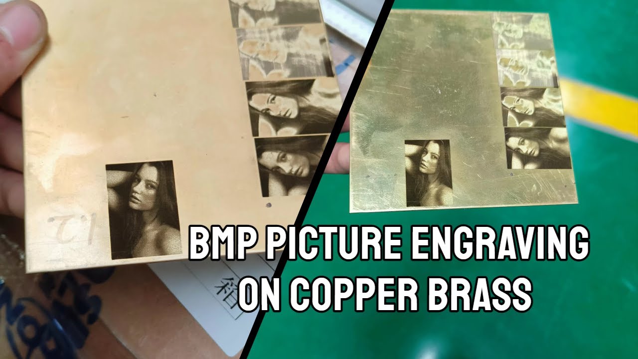 Amazing BMP format laser engraving picture on copper brass - YouTube