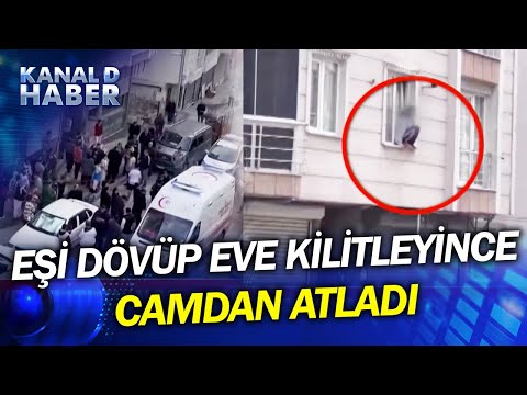 Eşi Dövüp Eve Kilitlenen Kadın, Camdan Atladı!