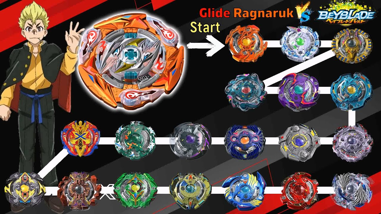 【Glide Ragnaruk VS ALL Beyblade Burst Marathon】 ベイブレードバースト 베이블레이드 버스트 ...