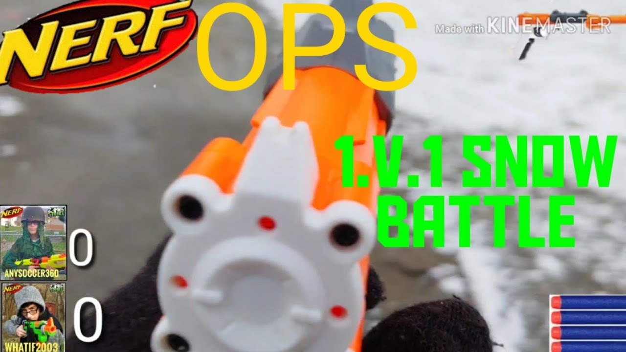Nerf meets CALL OF DUTY:NERF OPS(SPECIAL):1.V.1 SNOW BATTLE - YouTube