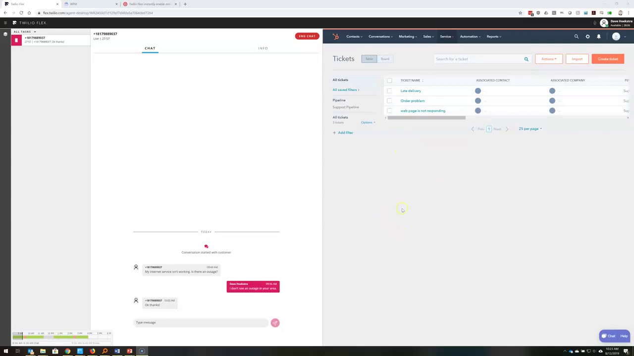 Twilio Flex Teleopti Integration Demo - YouTube