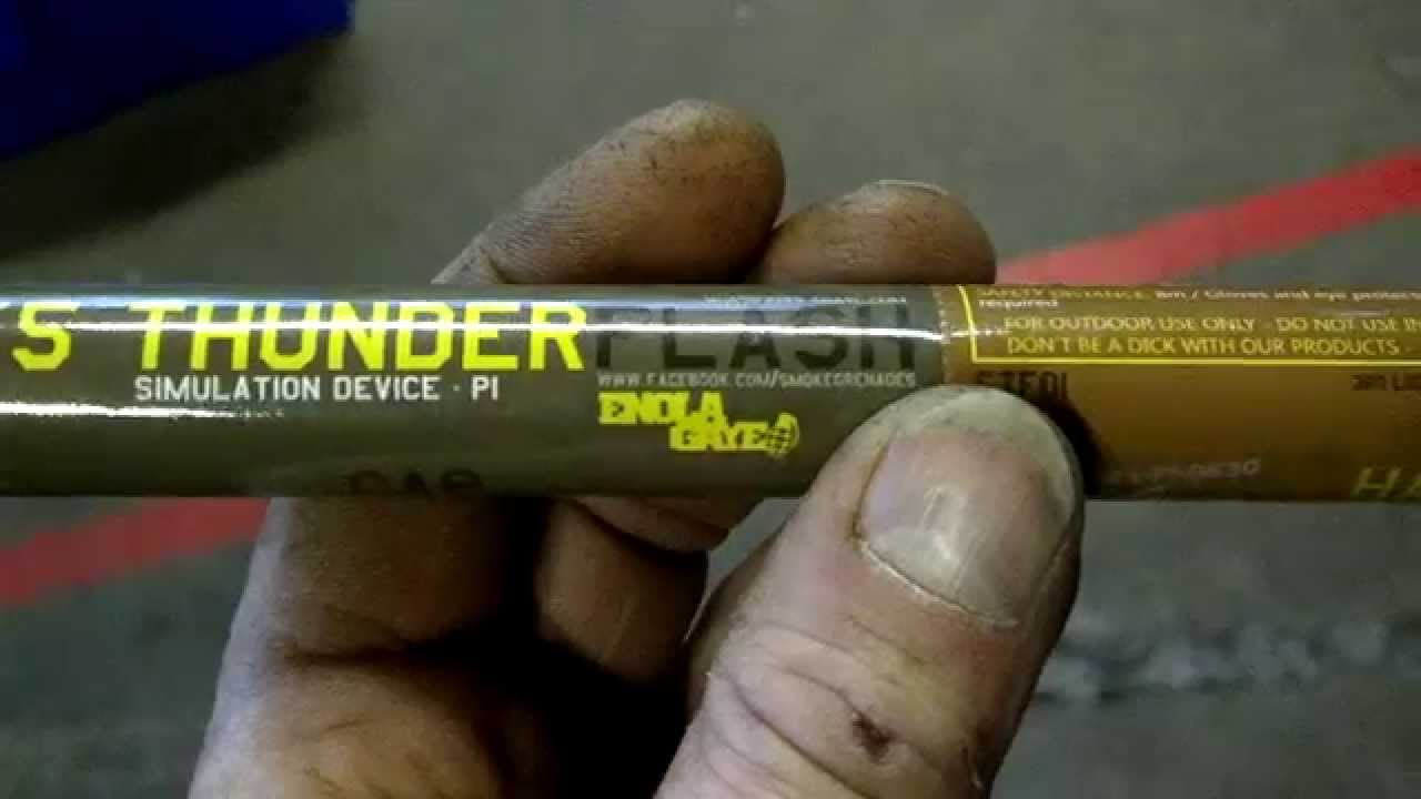 Enola Gaye - Mk5 Thunderflash - indoor test firing Airsoft Grenade ...