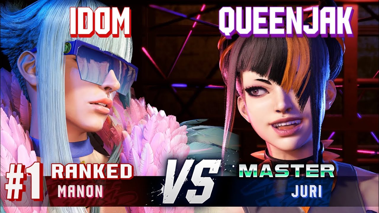 SF6 IDOM (#1 Ranked Manon) vs QUEENJAK (Juri) High Level Gameplay - YouTube