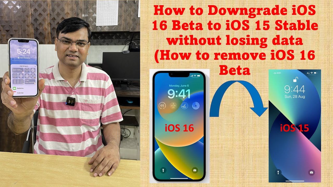 (Hindi)How to downgrade iOS 16 to iOS 15 using itunes without losing ...