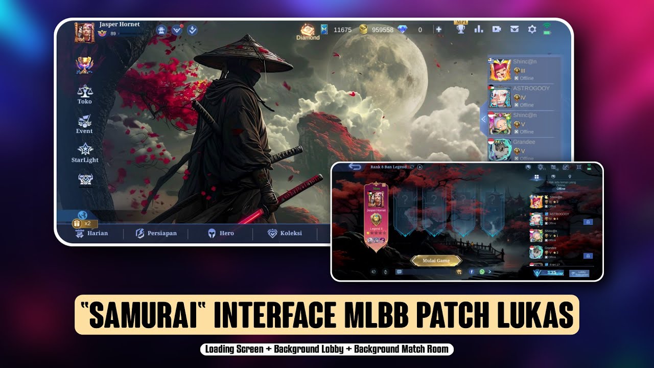 SAMURAI | INTERFACE MLBB TERBARU PATCH LUKAS - YouTube