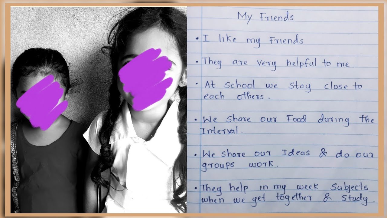 How to write simple sentence about my friend ? || sentence about my ...