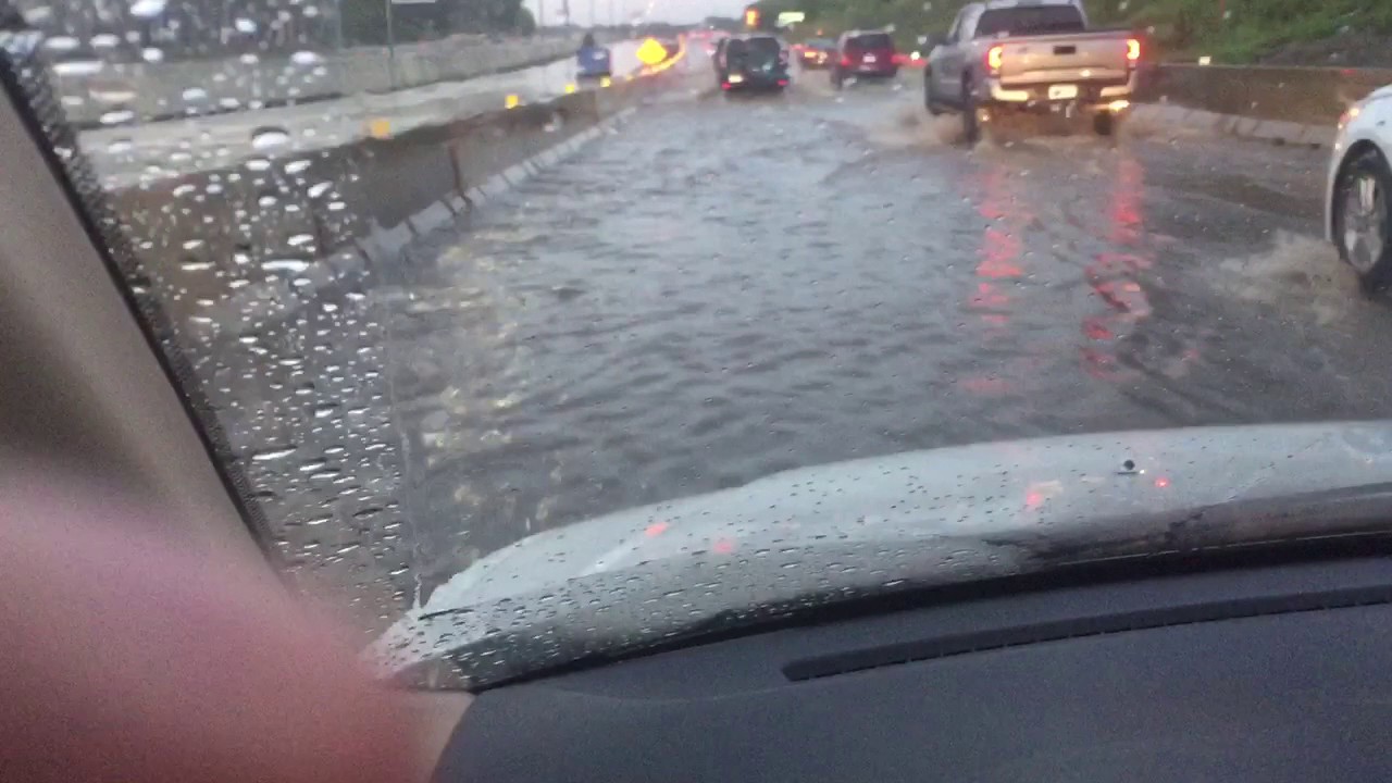 Driving through DEEP flash flood in Honda Civic on Highway - YouTube