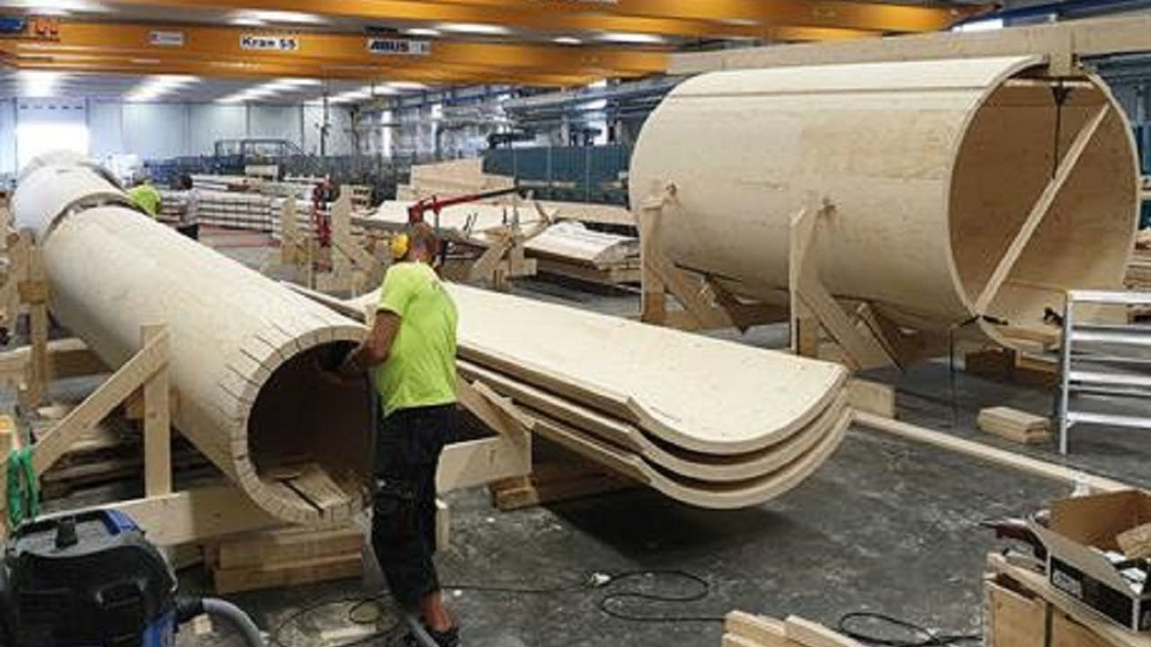 Modern Automatic Wood Processor Production Factory. Biggest Woodworking ...