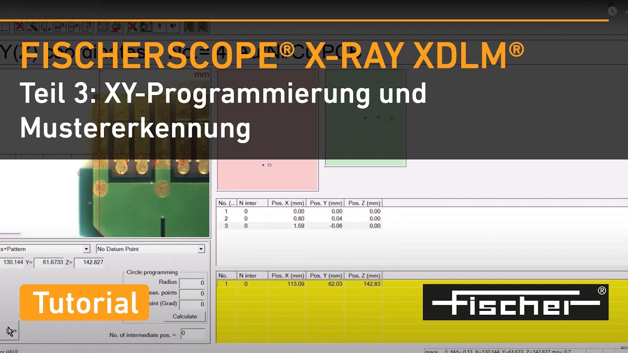 FISCHERSCOPE X-RAY XDLM Tutorial 3: XY-Programmierung, Muster ...