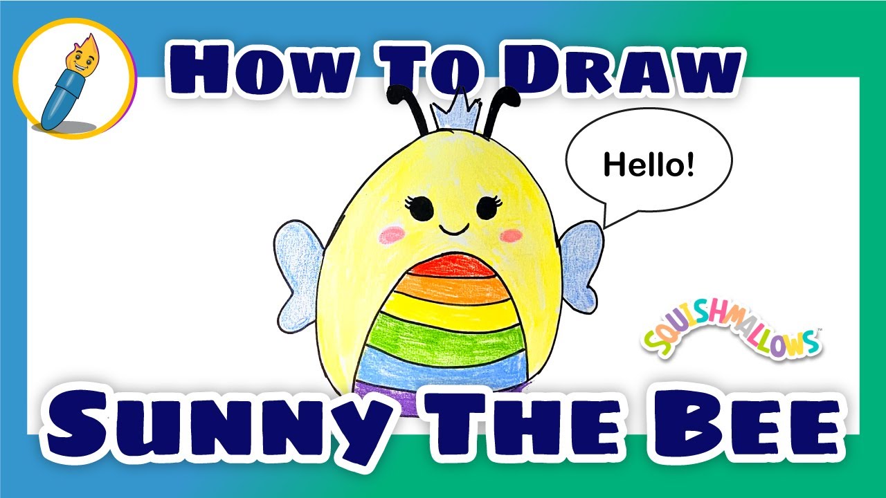 How to Draw Sunny The Bee | Squishmallow | Step by Step - YouTube