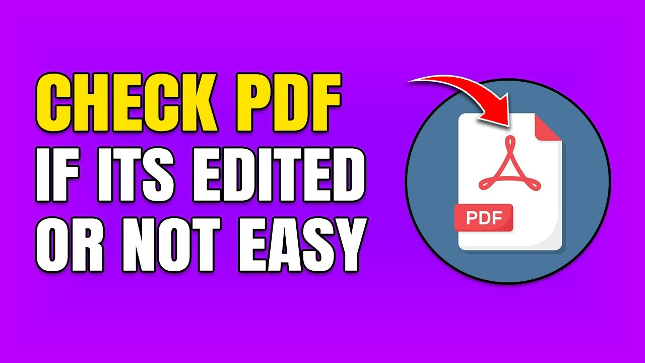 How To Check PDF File Is Edited Or Not (Full Guide) - YouTube