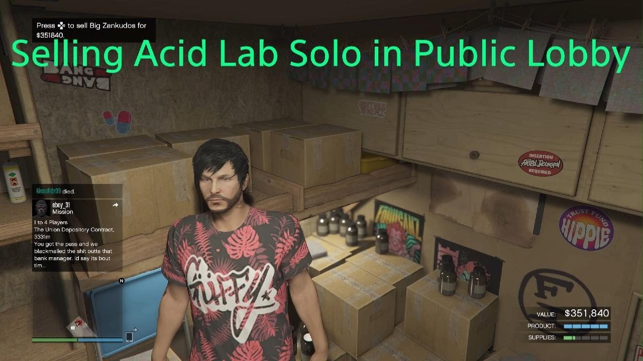 GTA V Solo Selling Acid Lab in Full Public Lobby #6 - YouTube