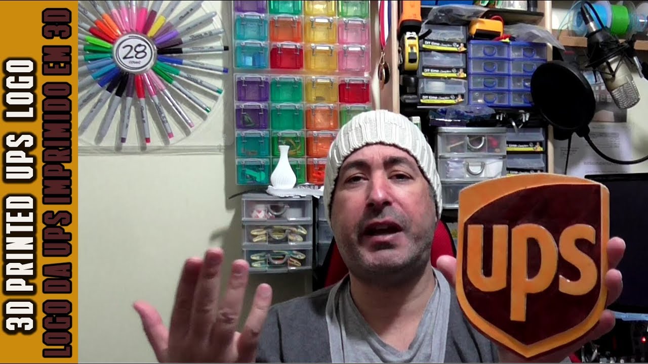 3D Printed UPS Logo (PT) Logo da UPS imprimido em 3D - YouTube