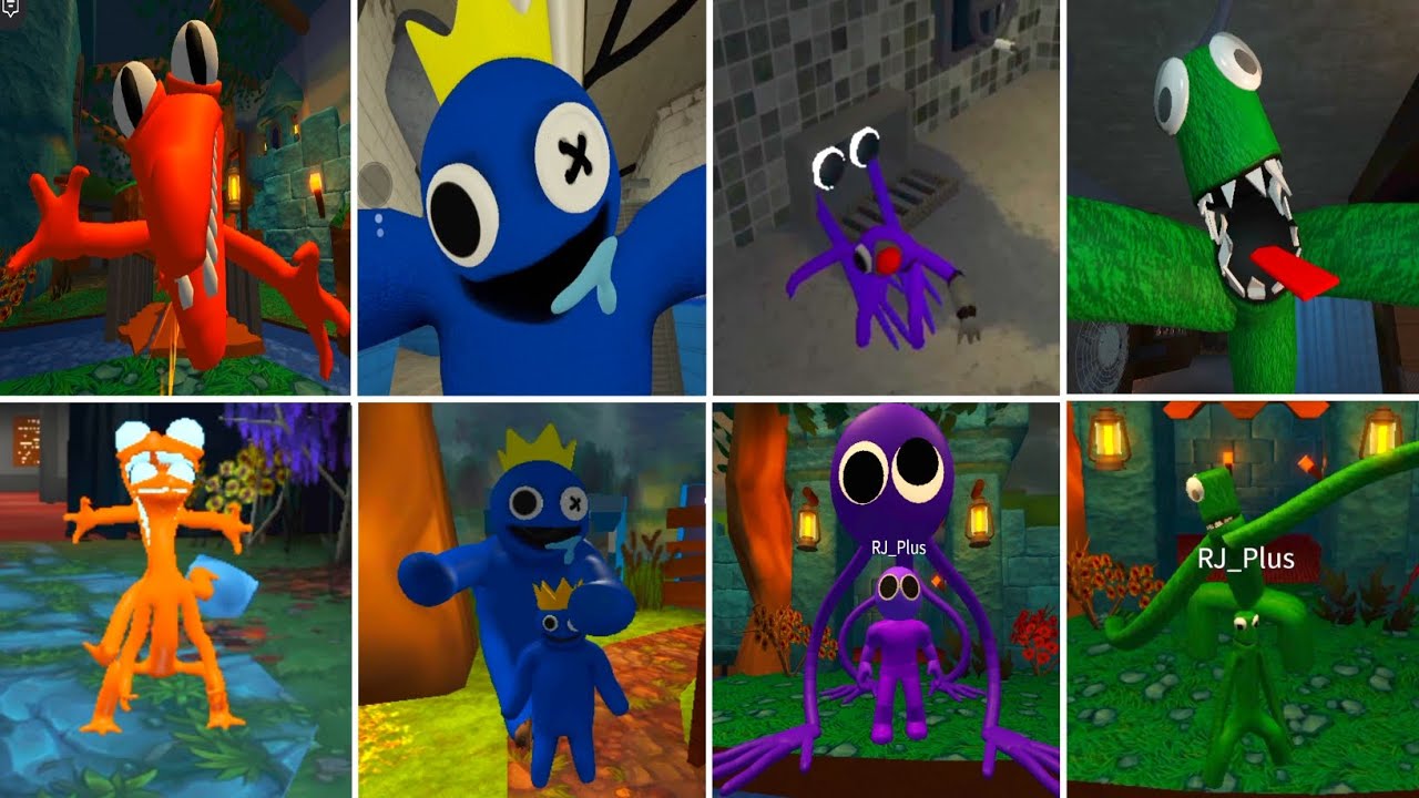 Rainbow Friends Chapter 1 Jumpscares V's Accurate Rainbow Friends ...