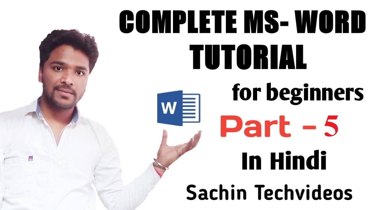 Learn Microsoft Word in Hindi(Part-5) | Complete Ms-word tutorial ...