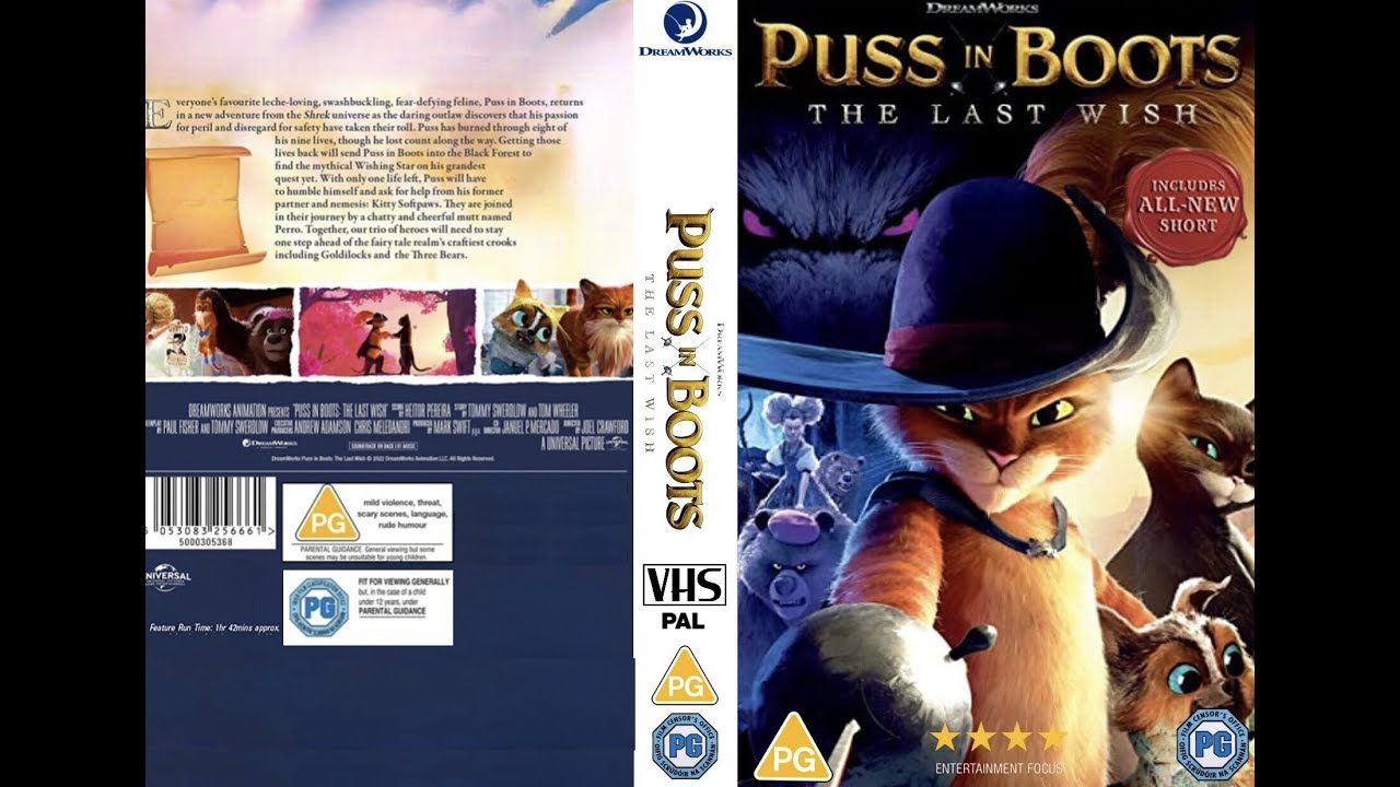 Opening To Puss In Boots: The Last Wish Fanmade UK VHS (2023) - YouTube