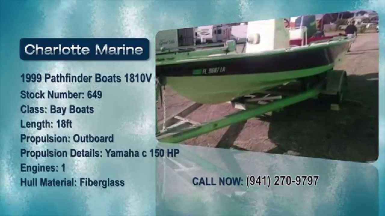 1999 Pathfinder Boats 1810V - YouTube