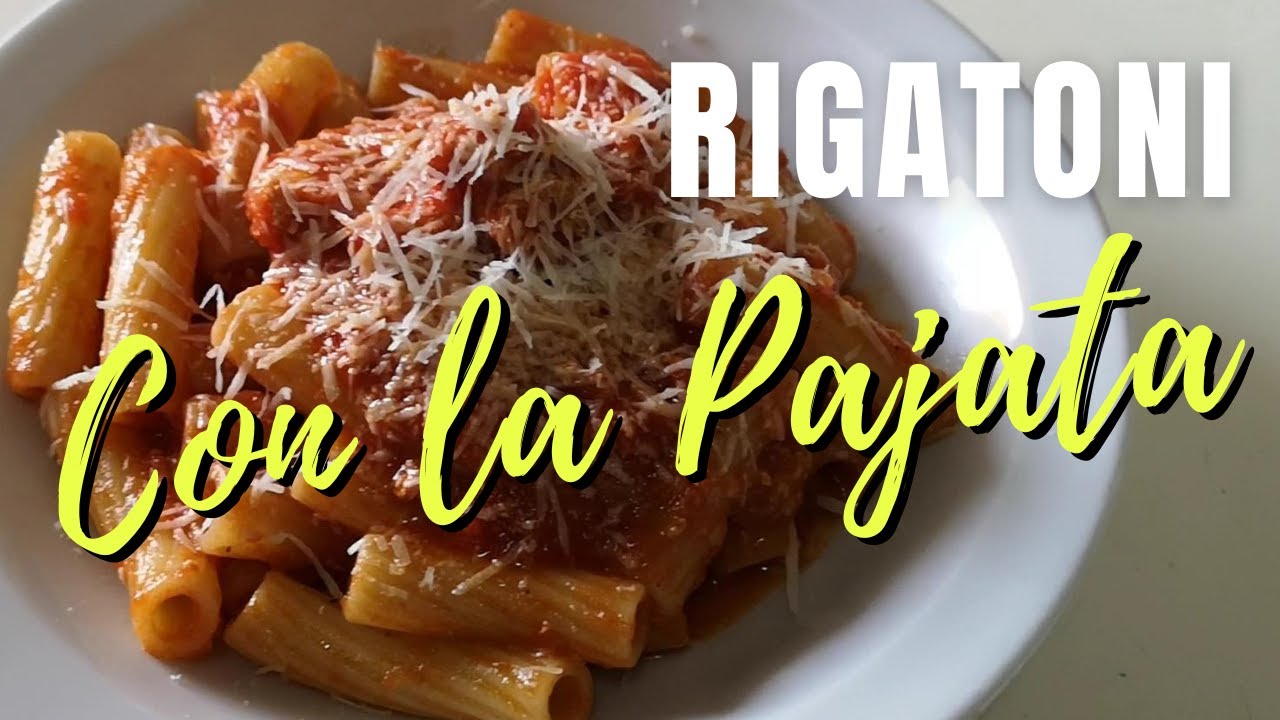 RIGATONI CON LA PAJATA - La Vera Ricetta Romana Tradizionale - YouTube