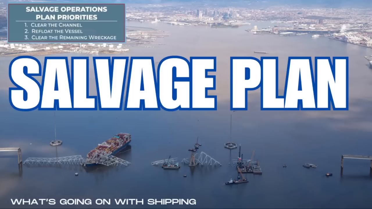 US Army Corps of Engineers Baltimore's Salvage Plan _ MV Dali & Francis Scott Key Bridge - YouTube