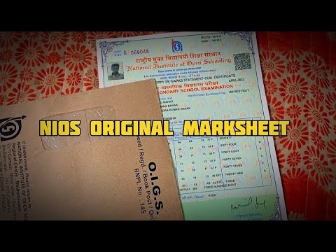 NIOS NEW ORIGINAL MARKSHEET |APRIL-2023 - YouTube