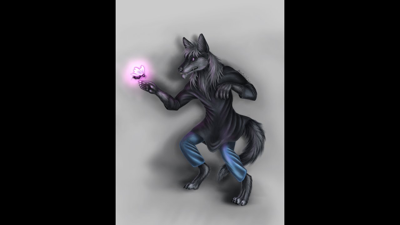 The Antro-Wolf Character - Procreate Timelapse - YouTube