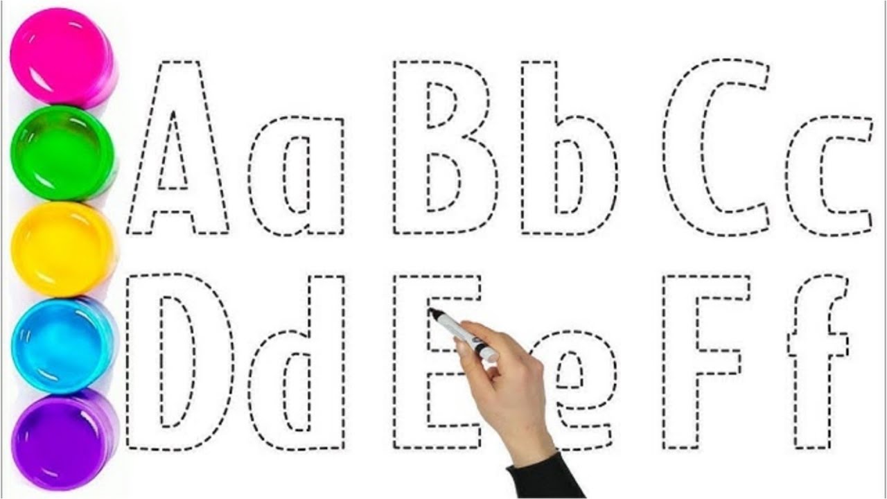 Alphabet, A to Z, Kids rhymes, abcd, collection for writing along ...