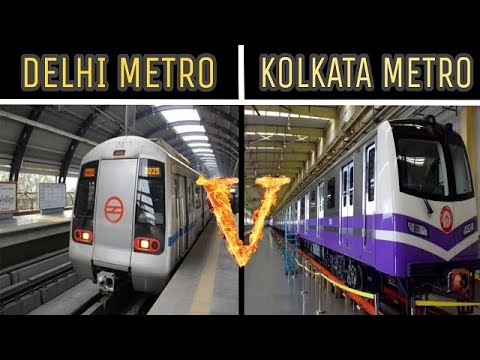 Delhi Metro vs Kolkata Metro | India's Largest vs First Metro train ...