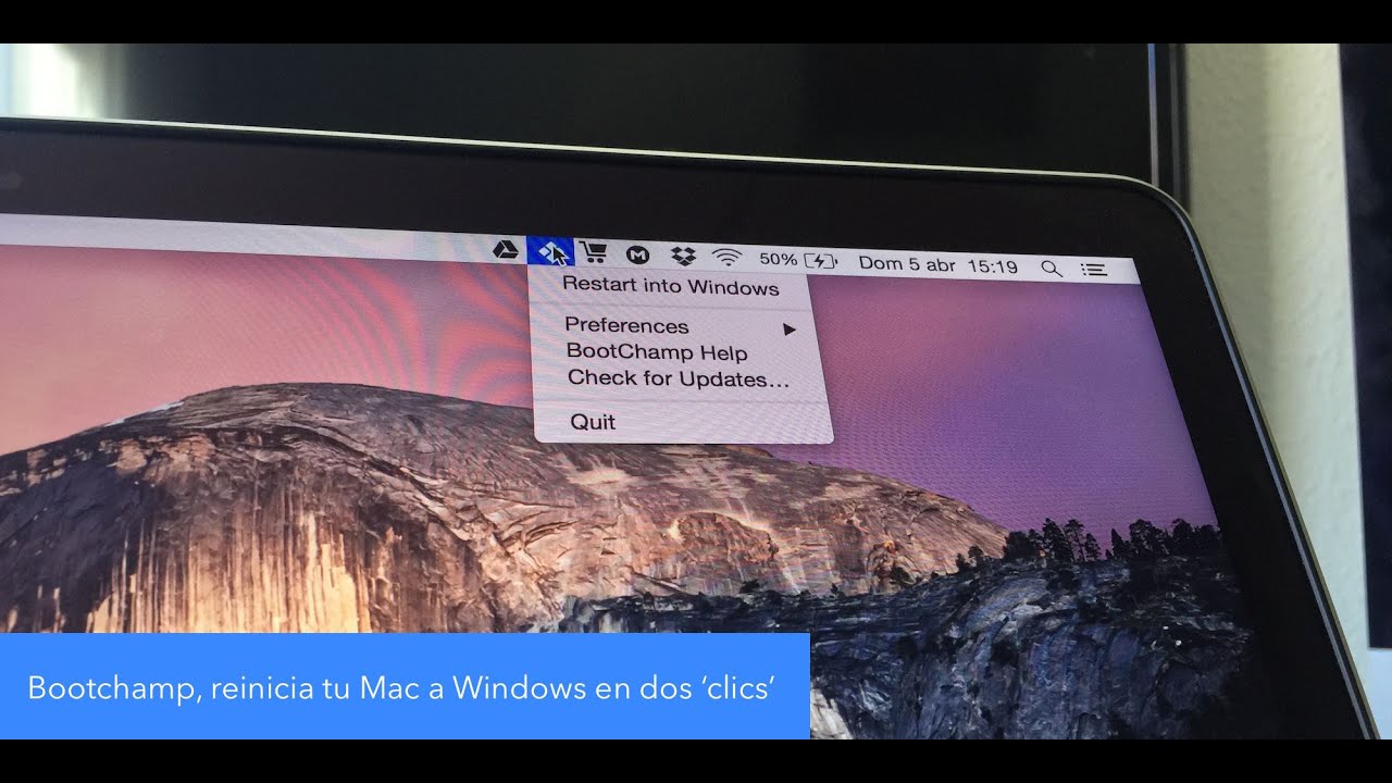 Bootchamp reinicia tu Mac a Windows en dos clics app gratuita - YouTube