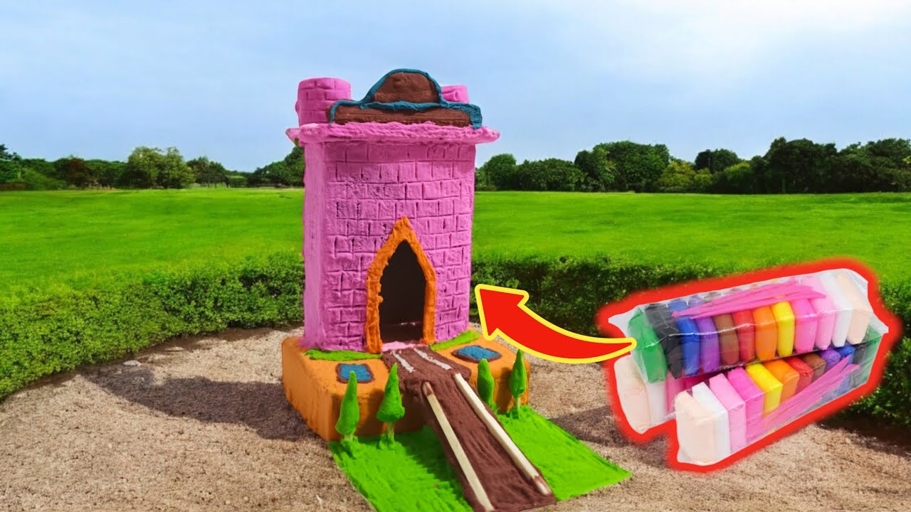 Making a mini Toy Castle from safety matches box and Polymer Clay ...
